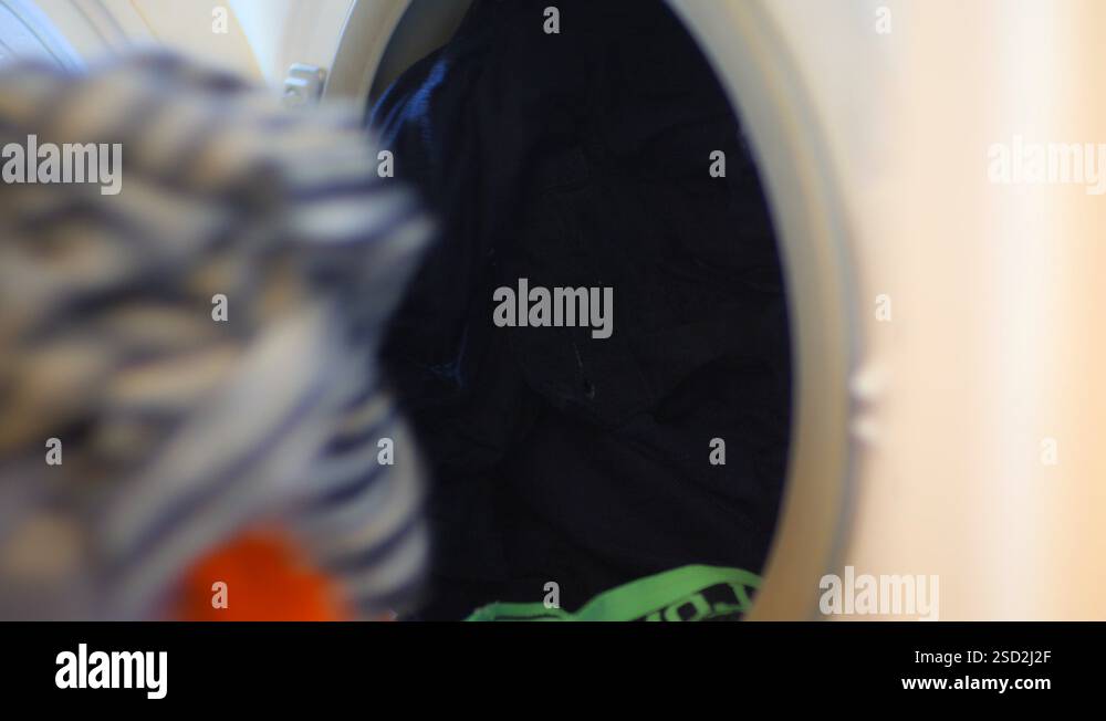 Washing machine unloading close up Stock Video Footage - Alamy