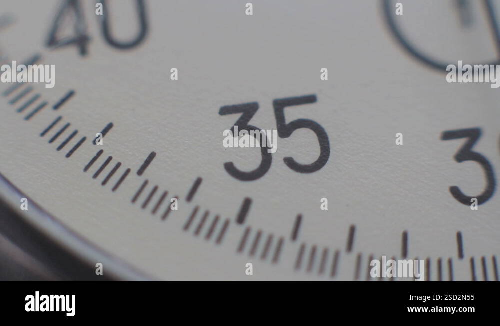 Clock with a running arrow on a white background Stock Video Footage ...