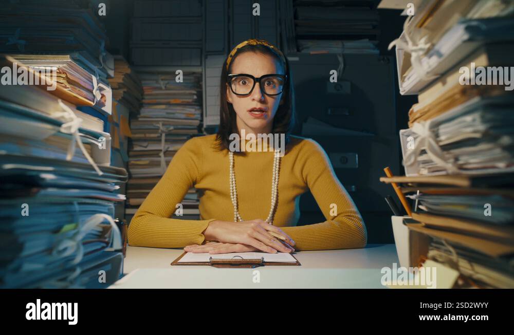 Shocked office worker receiving an unexpected bad surprise Stock Video ...