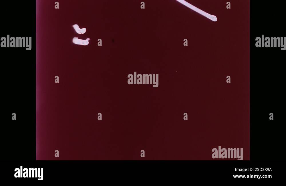 Vintage Reel Film Countdown Leader With Handwritten Letters Stock Video ...