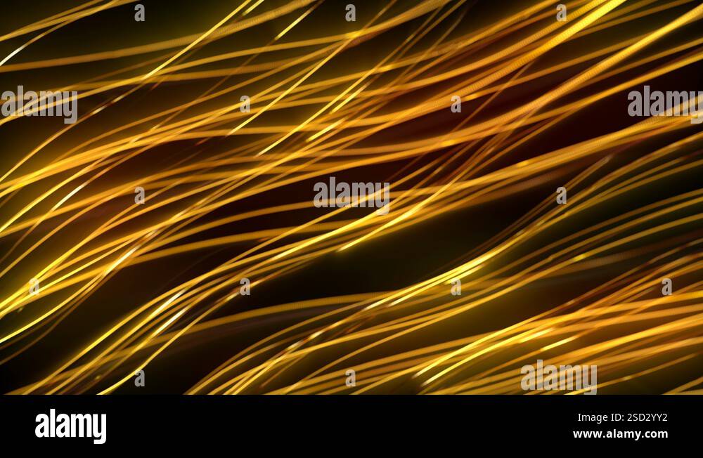 4k video. Looped animation. Wave pattern. Dotted golden lines Stock ...