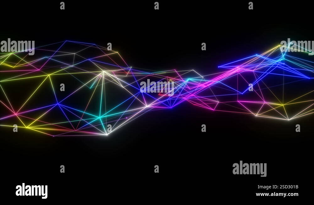 4k video. Triangles texture. Geometric shapes. Low poly triangles Stock ...