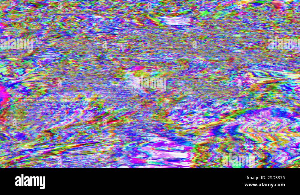 Glitch art, damaged vhs or bad tv effect. Casual light beams passing ...