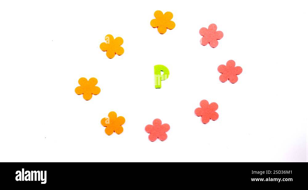 Letter P of the English alphabet. Dancing letter on a white background ...