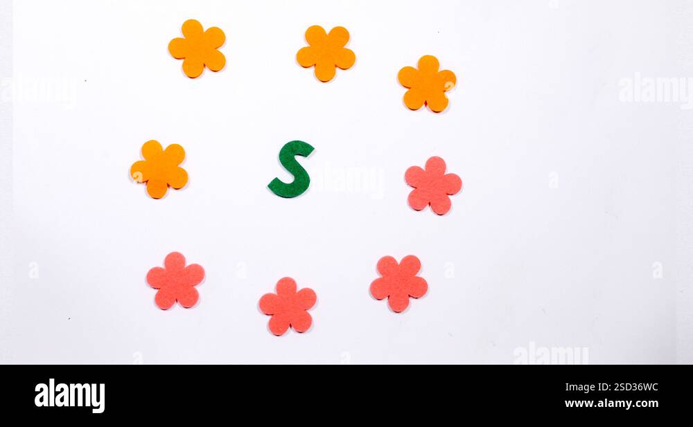 Letter S of the English alphabet. Dancing letter on a white background ...