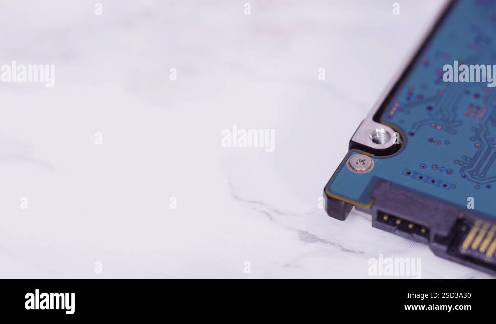 Internal and external solid state hard drives on the table Stock Video ...