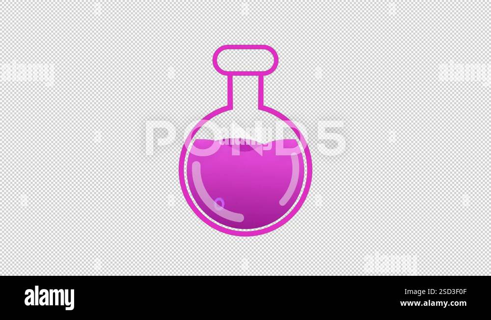Animated cartoon laboratory potion bottle Stock Video Footage - Alamy