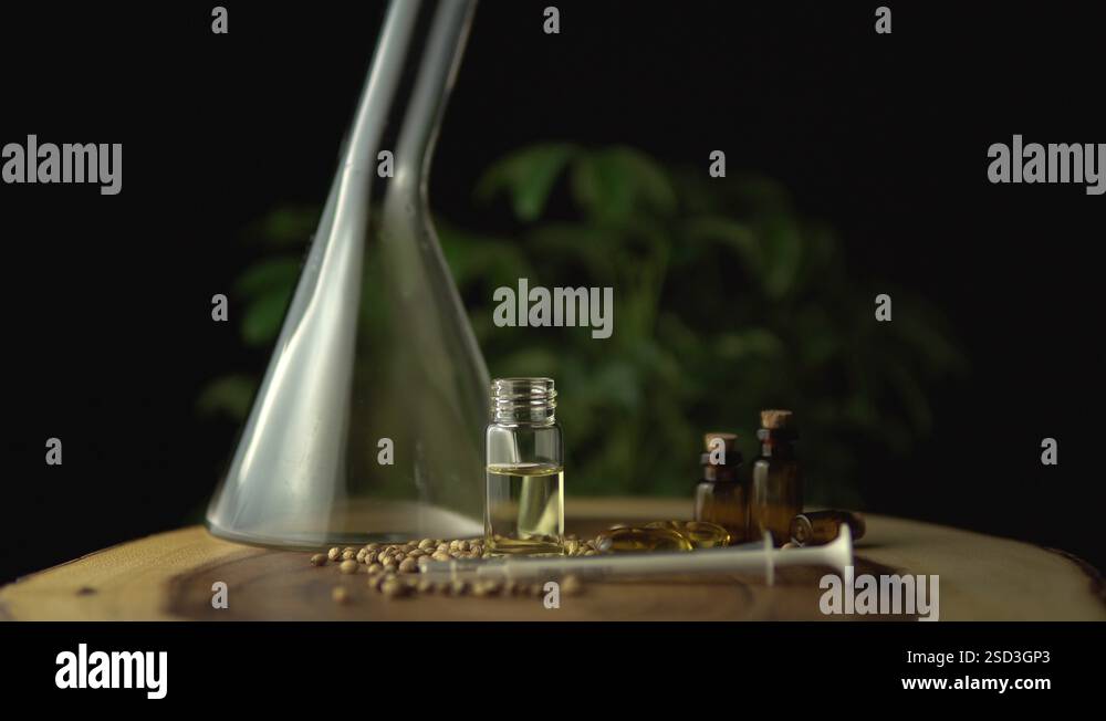 Slow motion macro close up of rotation and spinning of glass jars with ...