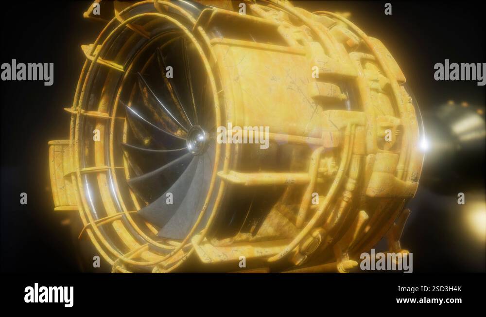 jet engine turbine parts rotate Stock Video Footage - Alamy
