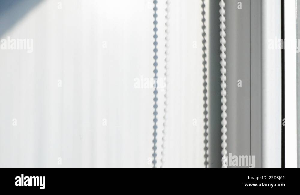 Roller blinds. Window systems. Transition from light to darkness ...