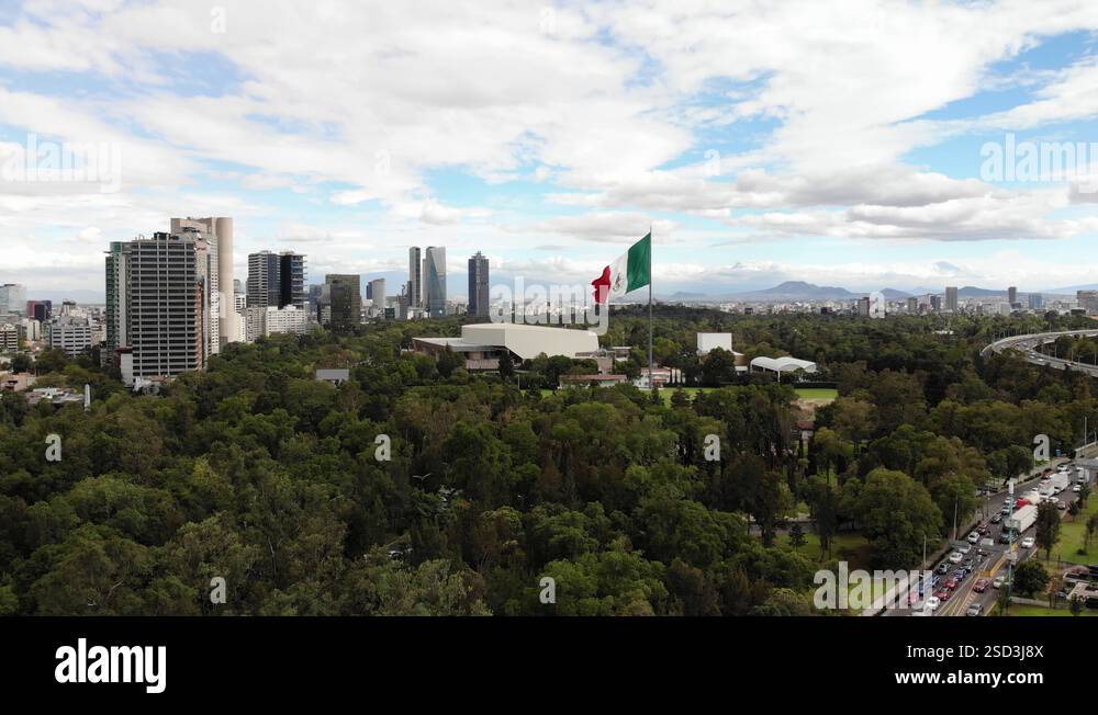 Aerial panoramic view of Mexico City and its tallest skyscrapers Stock ...