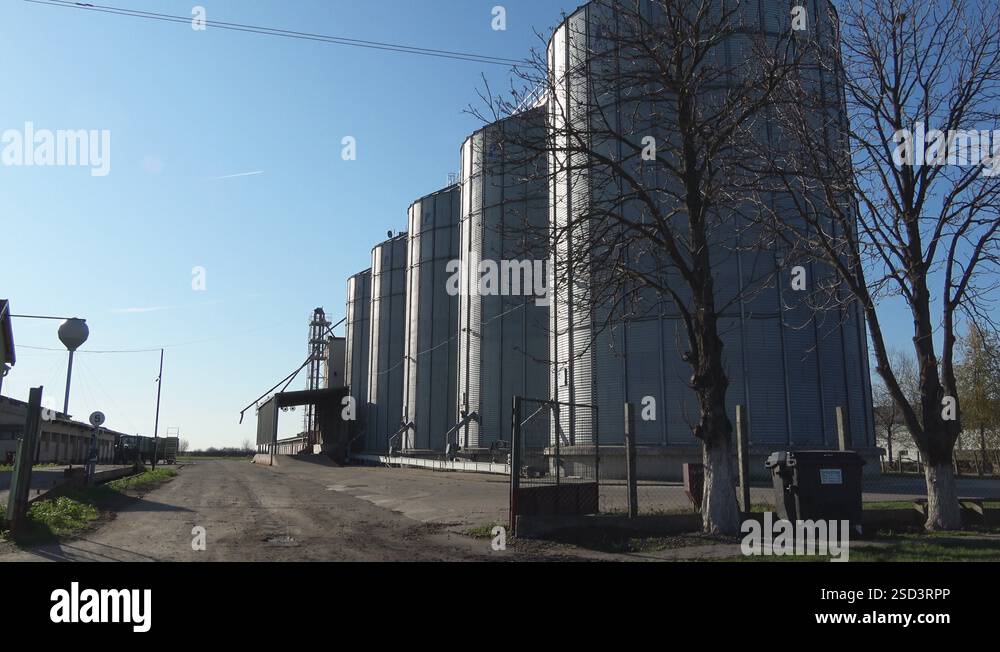 Silo storage POV vehicle car ride Stock Video Footage - Alamy