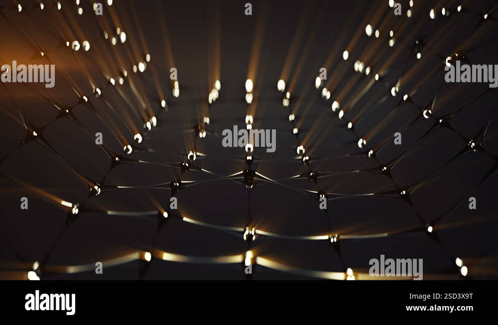 Transparently technology grid 3D render loopable animation 4k UHD ...