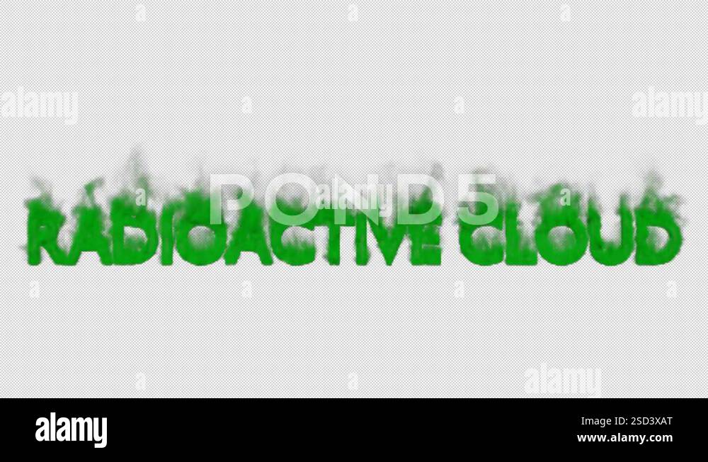 Animated green gas text Radioactive Cloud - all caps Stock Video ...