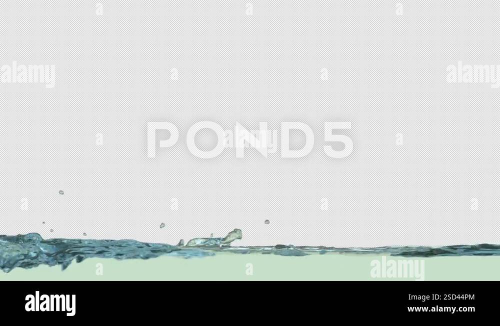 Animated realistic aviation fuel flowing and splashing from left to ...