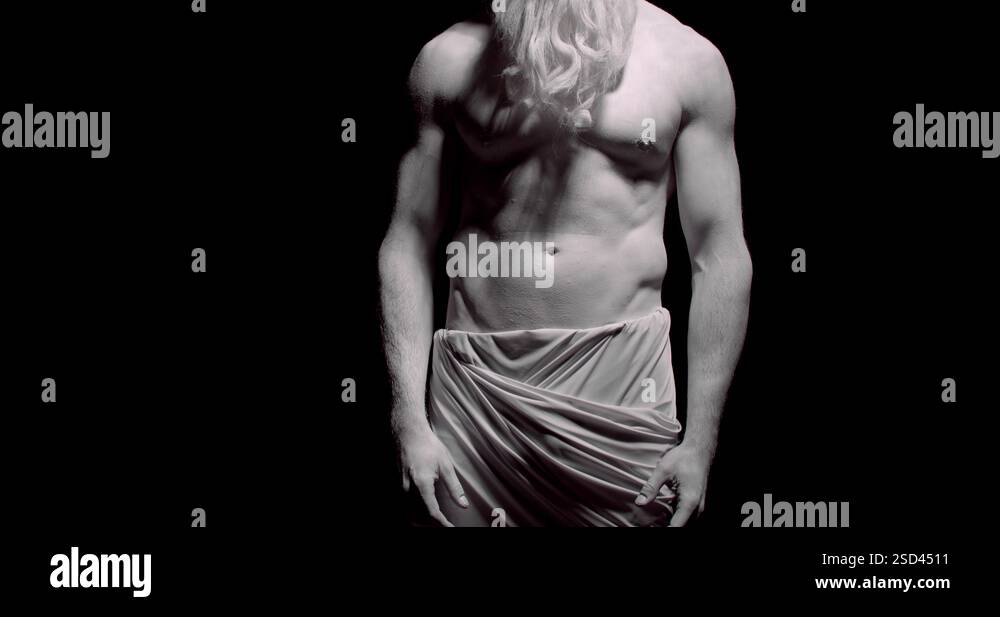 Ancient Greek God Zeus with muscular body and long gray beard, 4k Stock ...