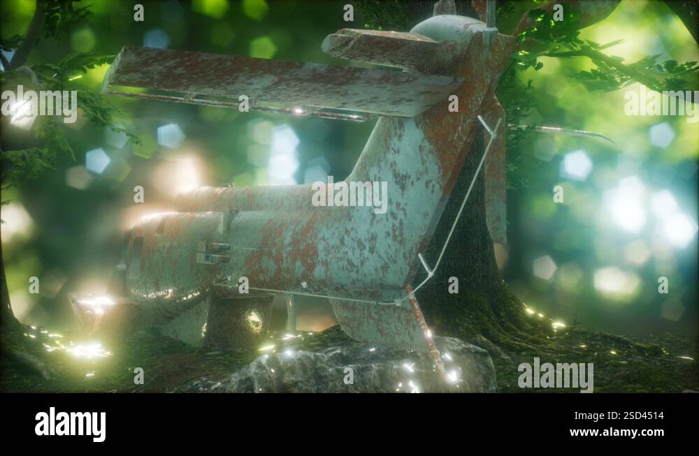 old rusted military helicopter Stock Video Footage - Alamy