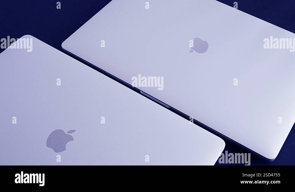 closed new Apple Computers MacBook Pro 16 inch display blue color cast ...