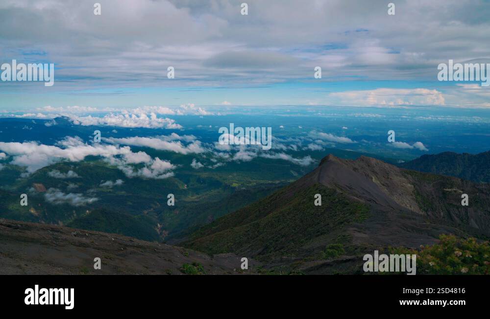 Time-lapse of the impressive Irazu Volcano Crater at Cartago, Costa ...
