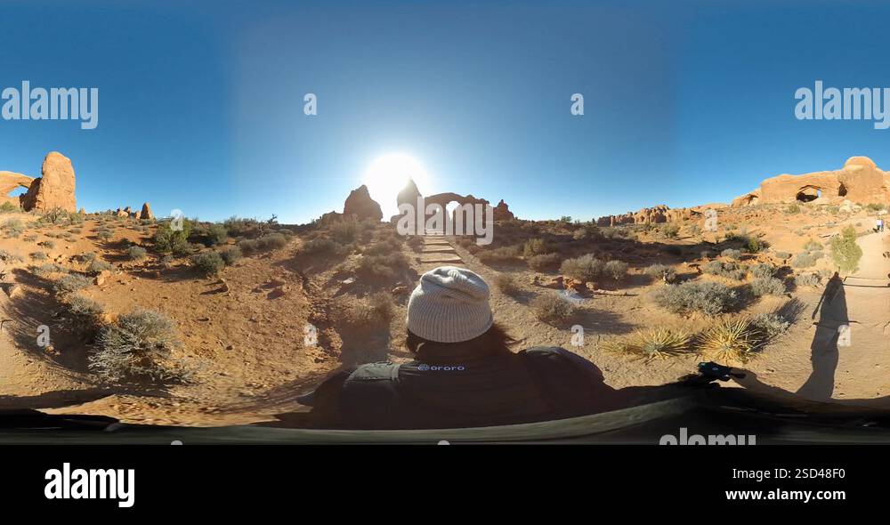 VR 360 Arches National Park Utah Hiking Windows Section to Turret Arch ...