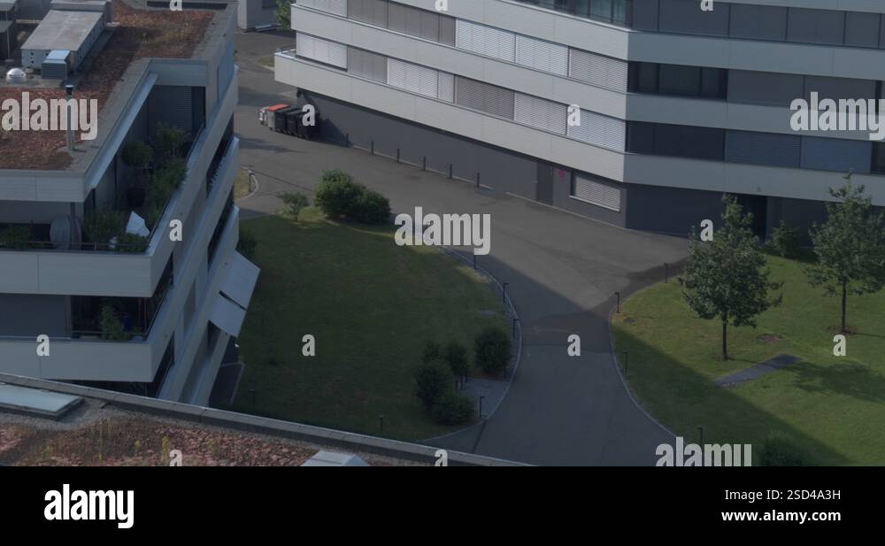 Modern architecture detail, Tech Center Reinach building in Switzerland ...