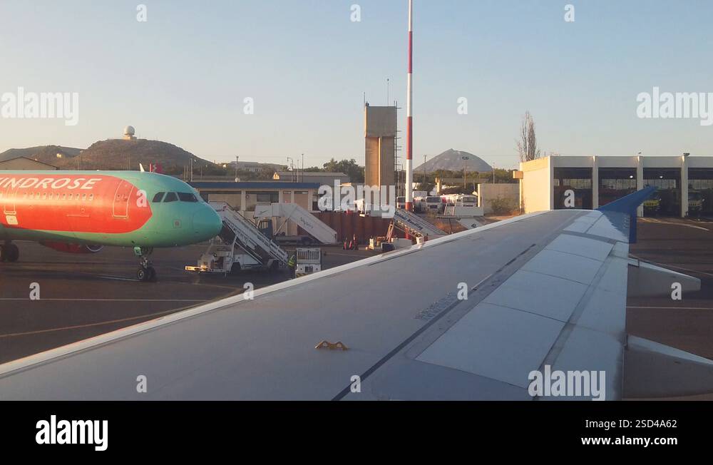 Crete Island, Greece - October 08, 2019: The plane has just landed on ...