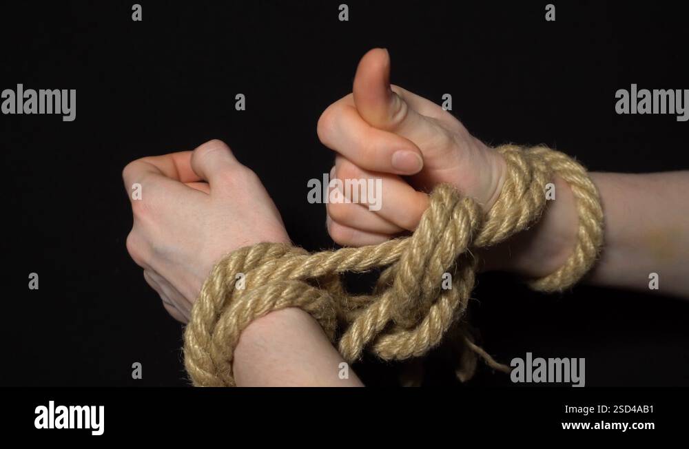 Hands are released from the tight rope with a missing hostage Stock ...