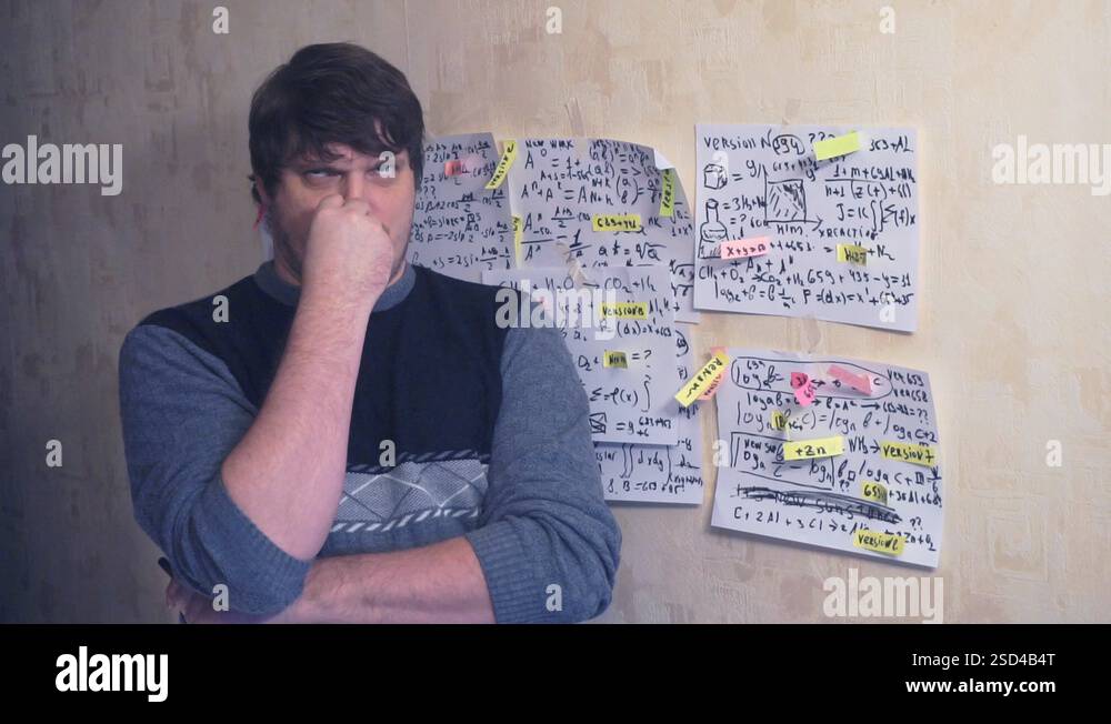 researcher works with various information on paper Stock Video Footage ...