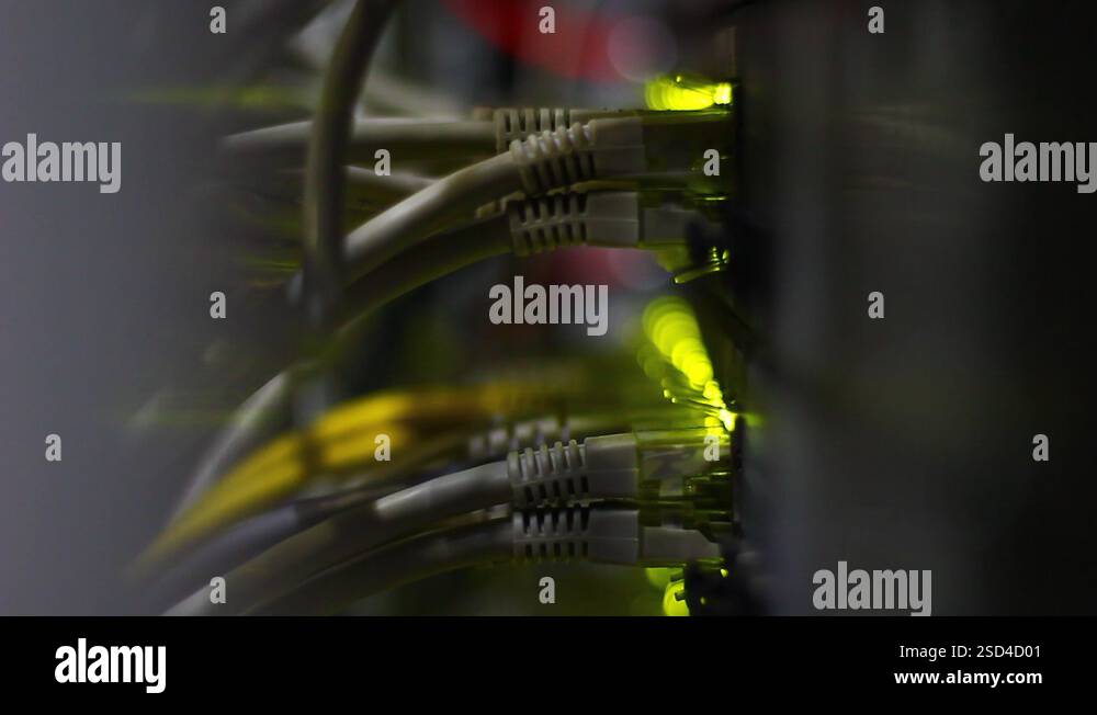 Working Ethernet computer Stock Video Footage - Alamy