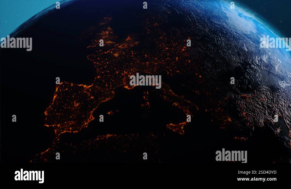 Spinning realistic globe world map Stock Video Footage - Alamy