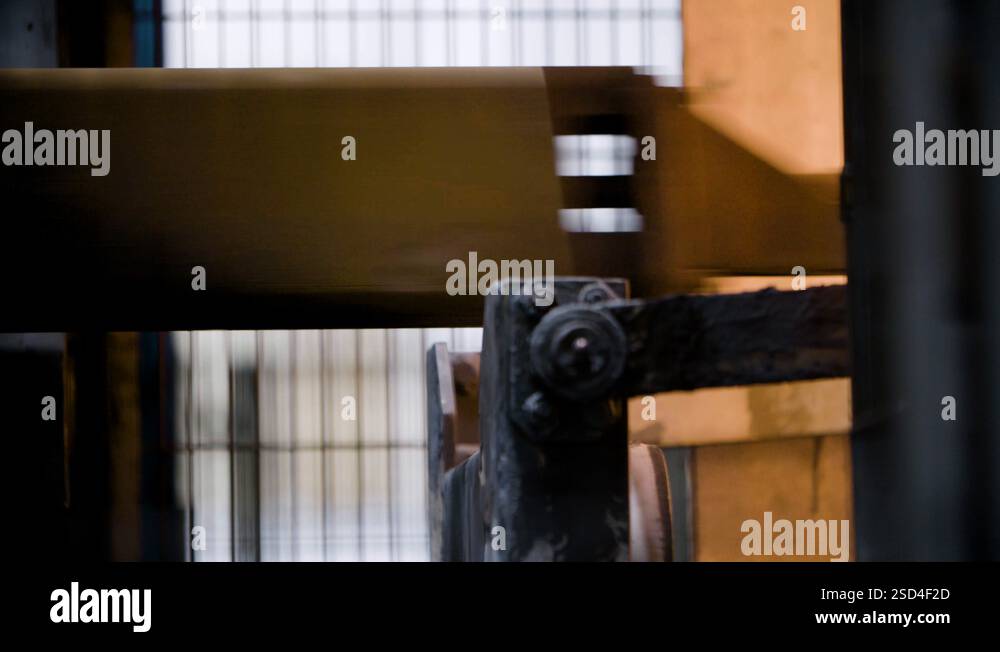 Forging furnace for small car parts inside an automotive manufacturing ...