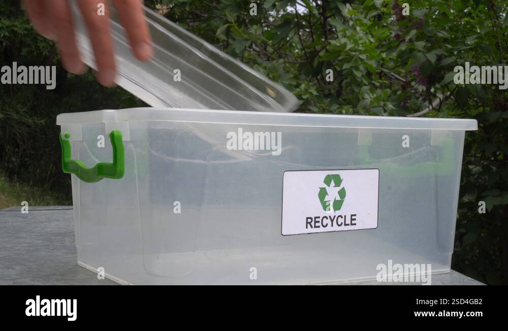 Home container for recyclable plastic bottles Stock Video Footage - Alamy