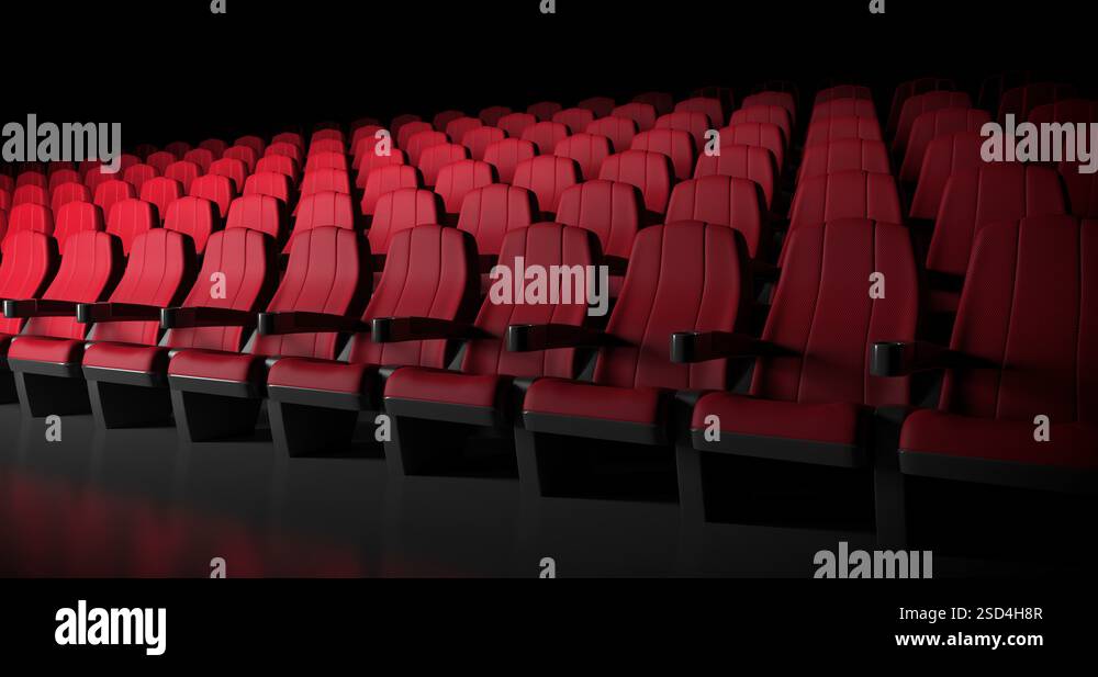 Projection in cinema, chairs looping 3D animation Stock Video Footage ...