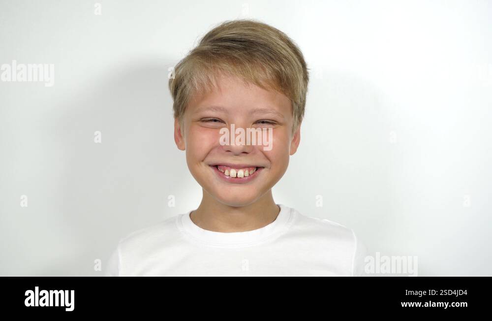 Portrait happy kid white background Stock Videos & Footage - HD and 4K ...