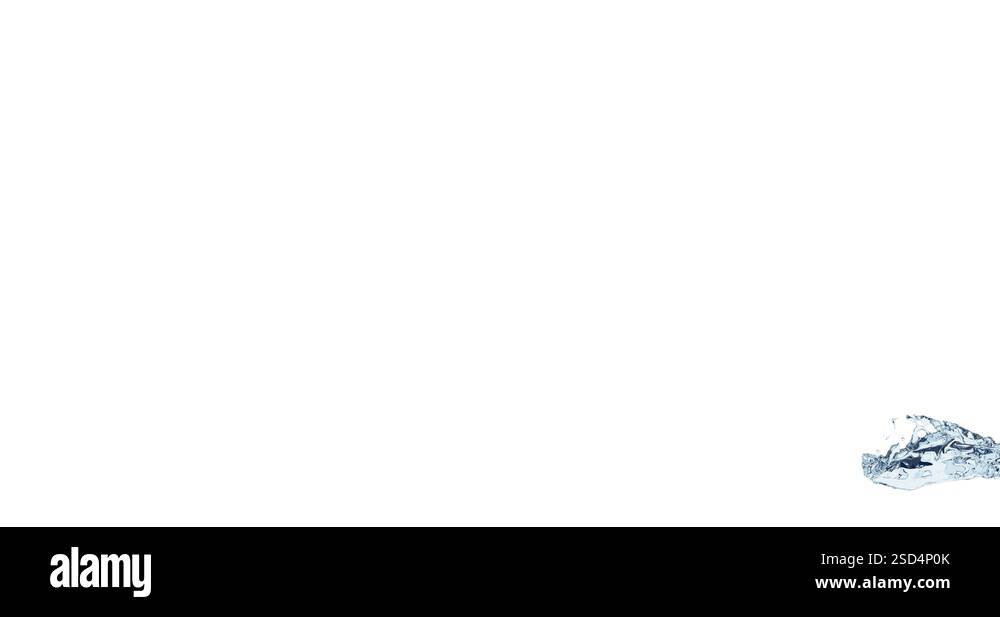 abstract isolated clear water flow with bubbles and vortex animation ...