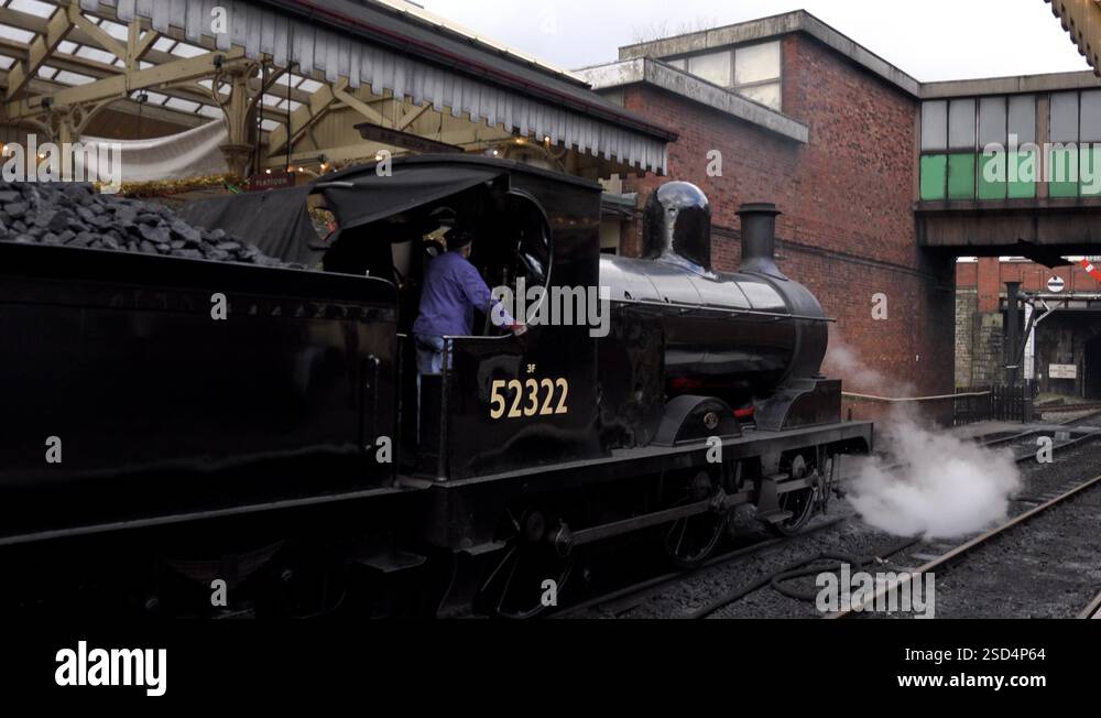 Steam Train leaving station UK England 4K Stock Video Footage - Alamy