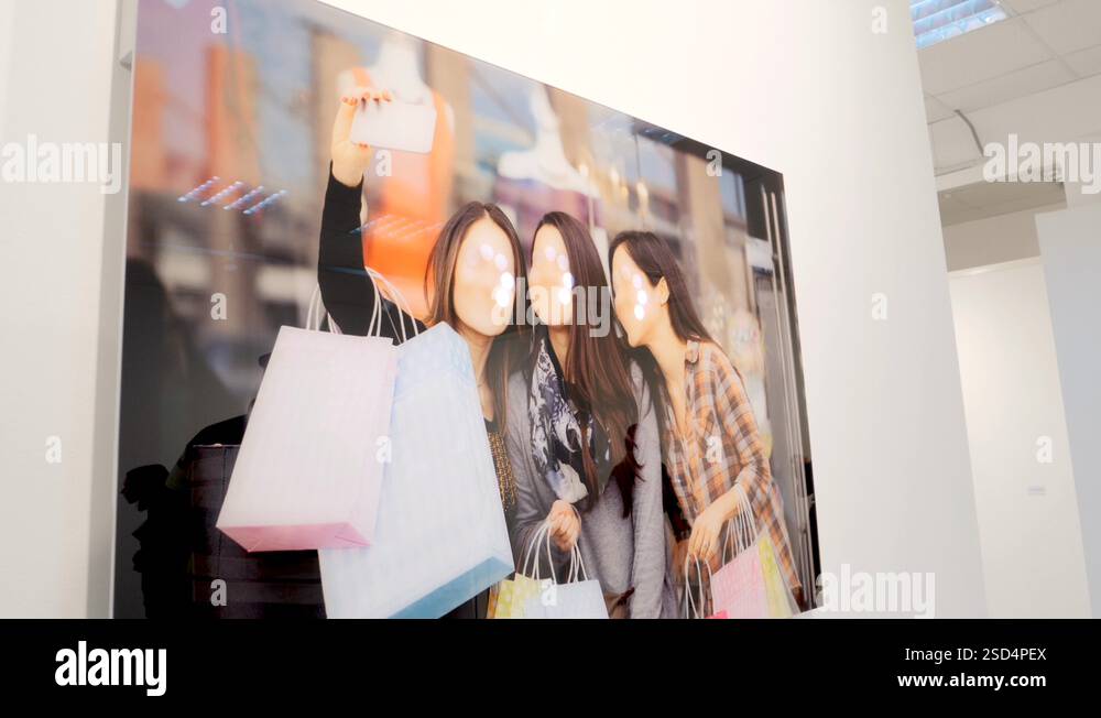 A man with a badge of expectation on his face in the modern world Stock ...