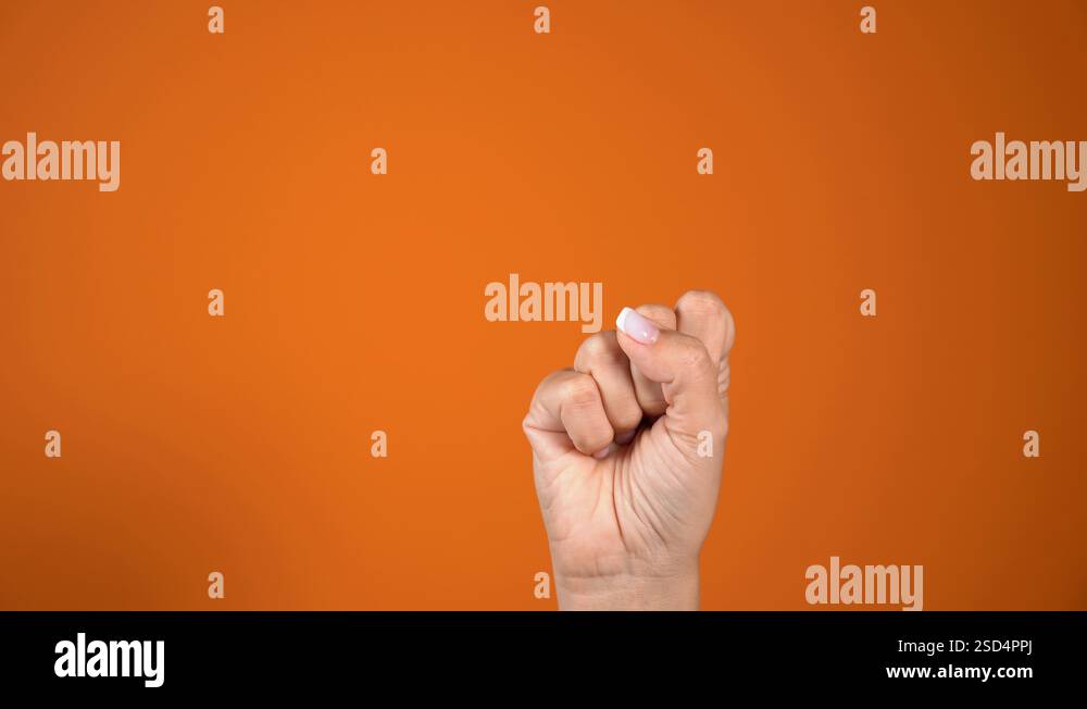 female hand counting from zero to five using her 5 fingers twice Stock ...