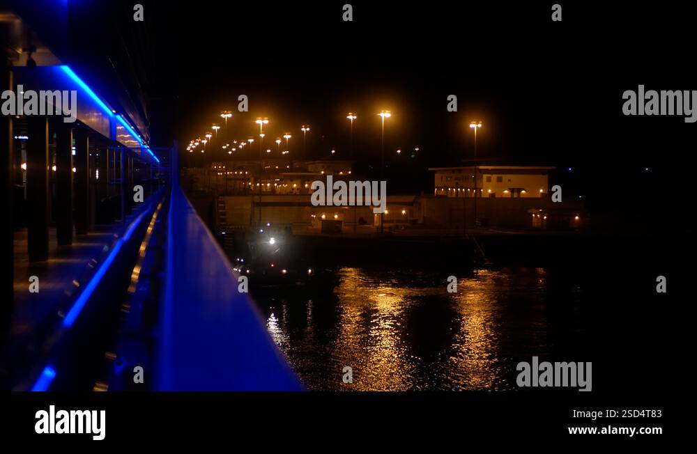 View from inside a cruise ship waiting to enter the Cocoli locks in ...