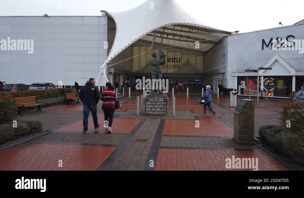 intu Merry Hill shopping centre entrance in Dudley Stock Video Footage ...