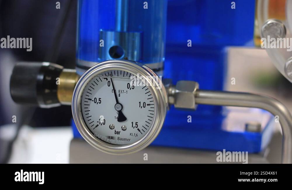 Pipe Manometr of air compressor - measure air pressure. Manometric ...