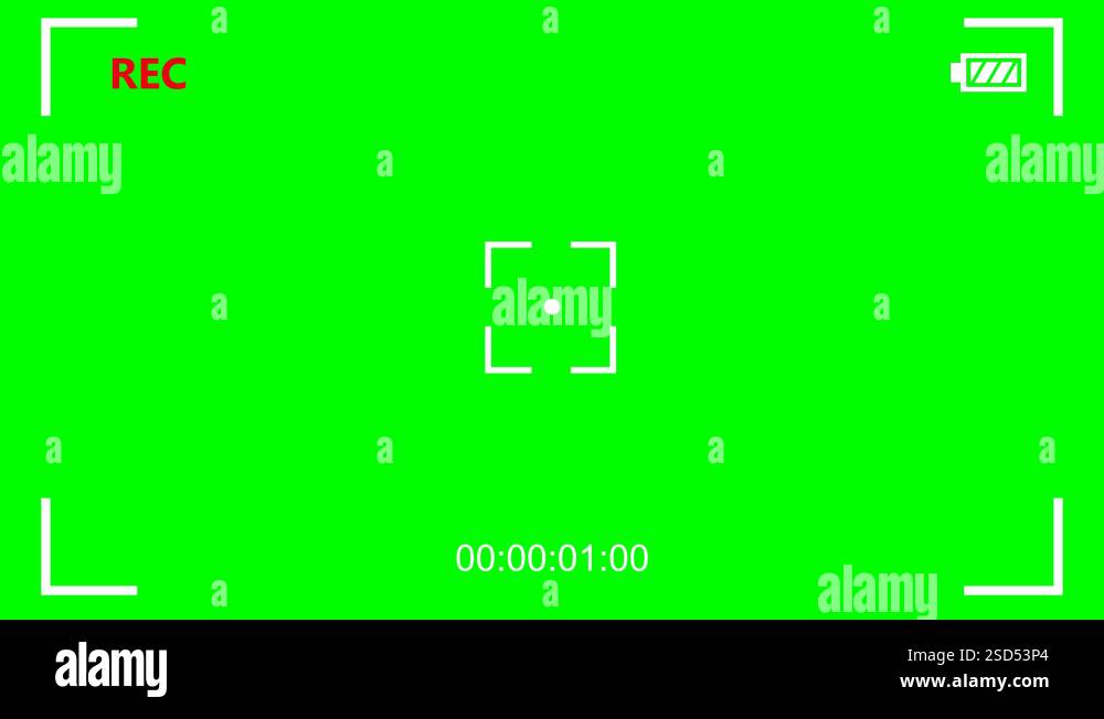 Camera recording interface on green screen Stock Video Footage - Alamy