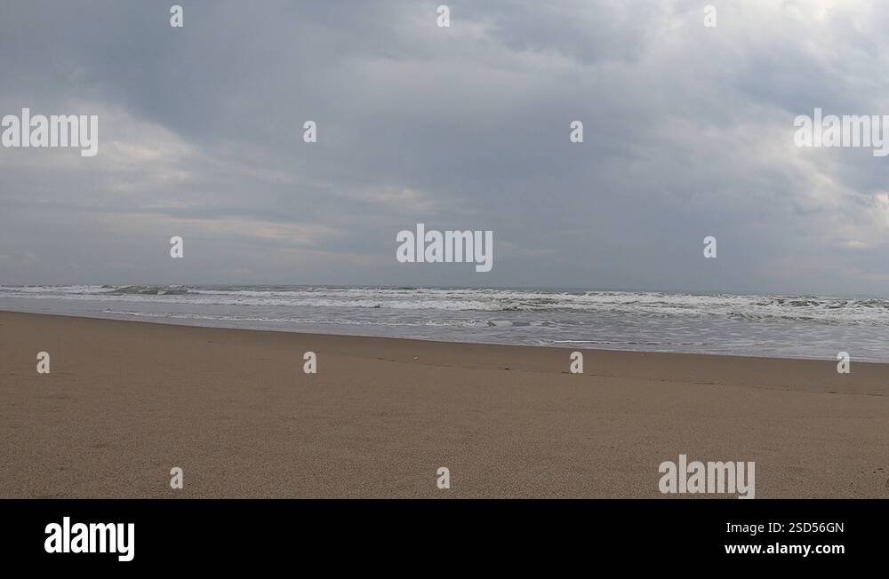 Rippling sea waves licking beach sands time lapse Stock Video Footage ...