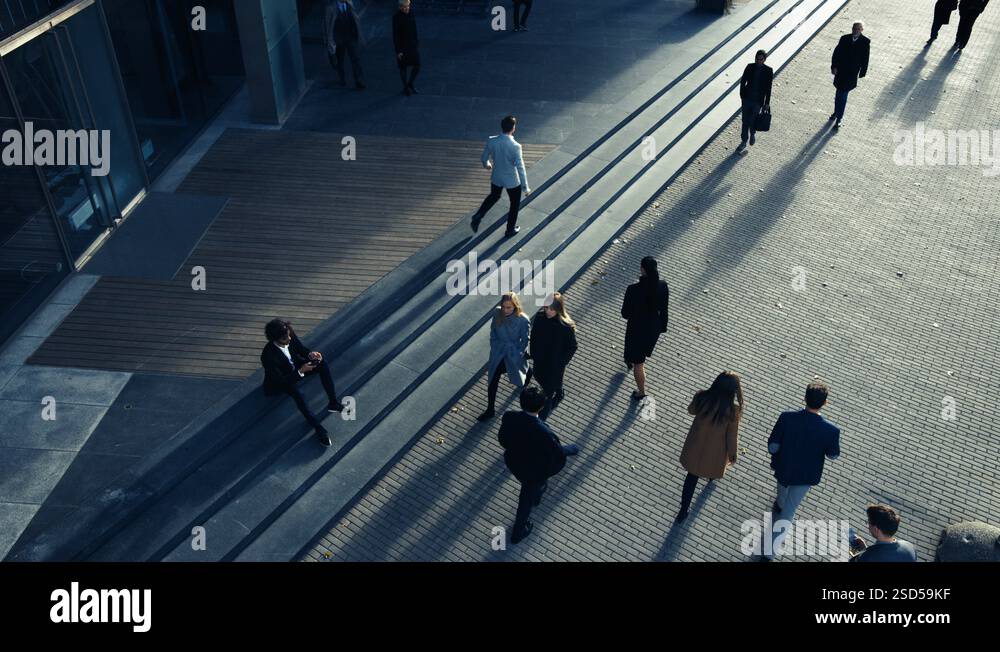 Office Managers and Business People Commute to Work in Morning or from ...