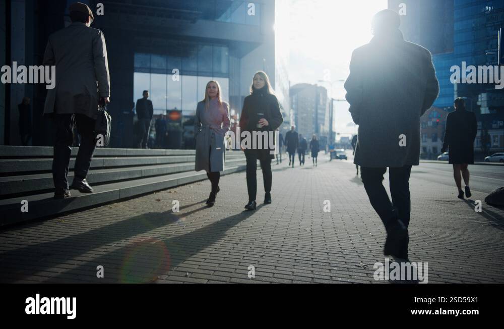 Diverse and Multicultural Office Managers and Business People Commute ...