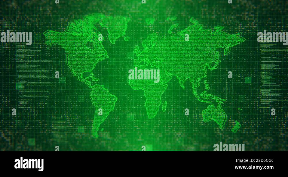 Hi-tech data matix map. Motion Graphics render element Stock Video ...