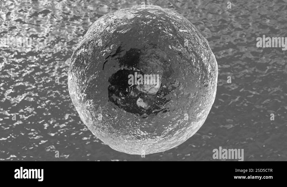 3D animation of eukaryotic cell movement on a gray background Stock ...