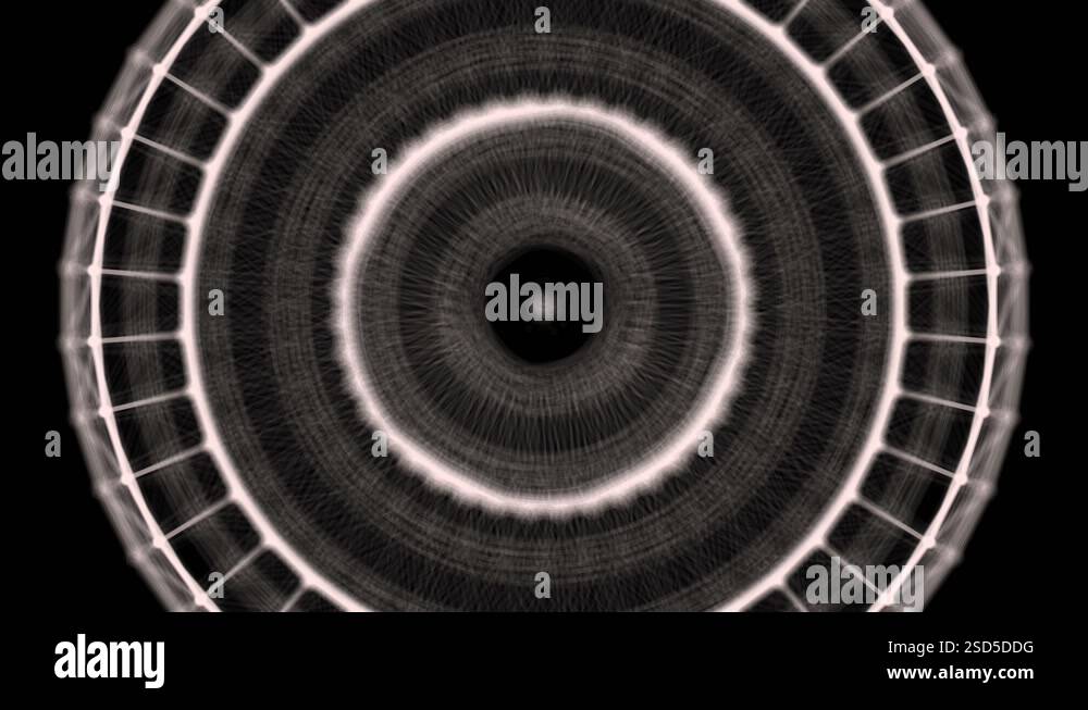 Rotating glowing circular element and changing color. Loop animation of ...