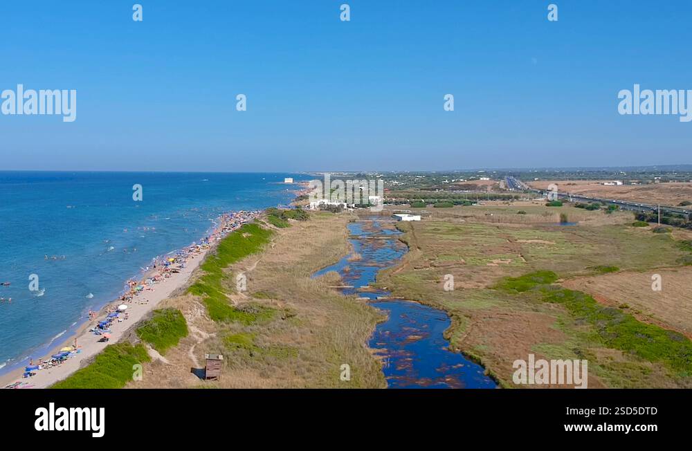 The Apulian Coast and beach Of Torre Canne, Ostuni - Puglia - Italy ...