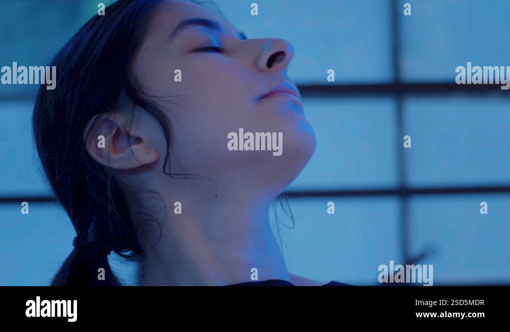 Closeup Of Dancer Using Controlled Movements To Warm Up, Powerful ...